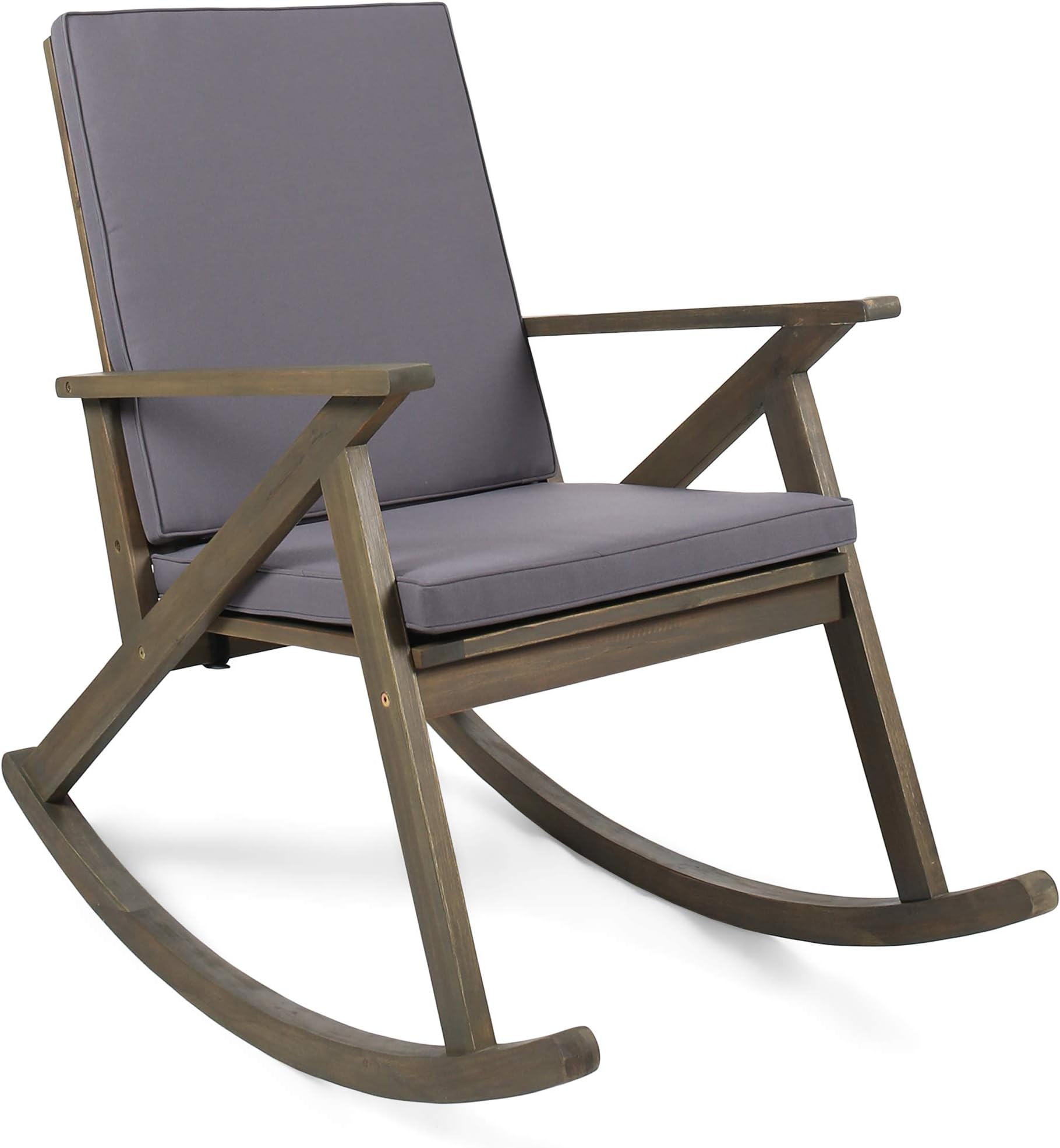 Amazon.com : Christopher Knight Home Outdoor Acacia Wood Rocking Chair ...