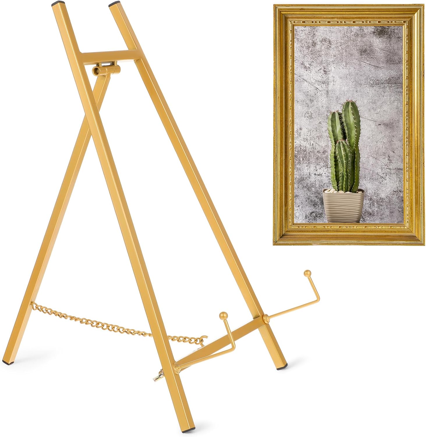 Amazon.com: Gold Easel Stand for Sign, 16.5" H x 8.7" W x 4.3" D Table ...