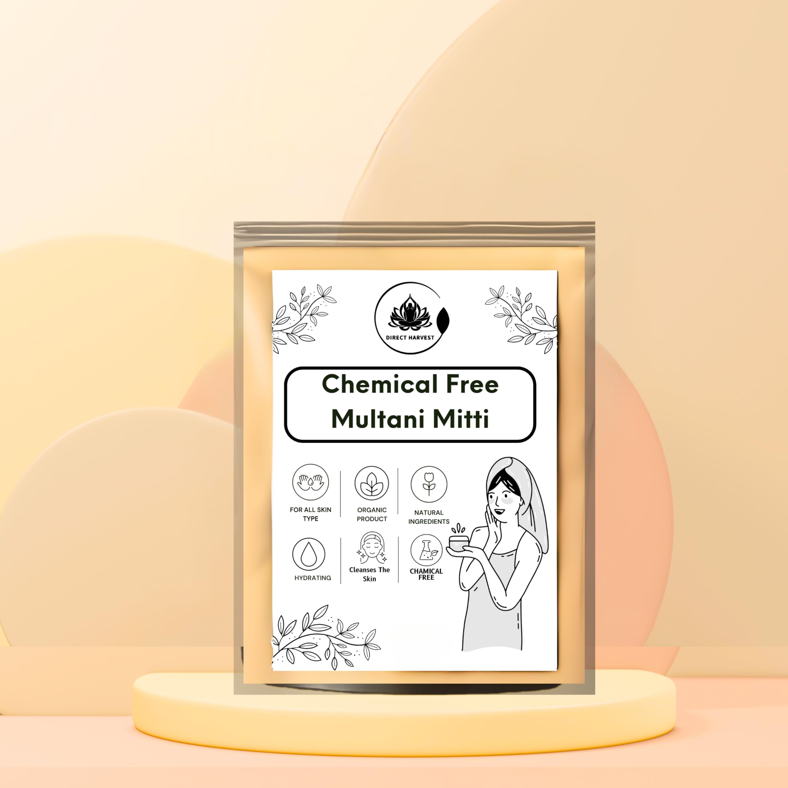 Buy DirectHarvest Multani Mitti Powder 250g, Multani mitti powder of ...