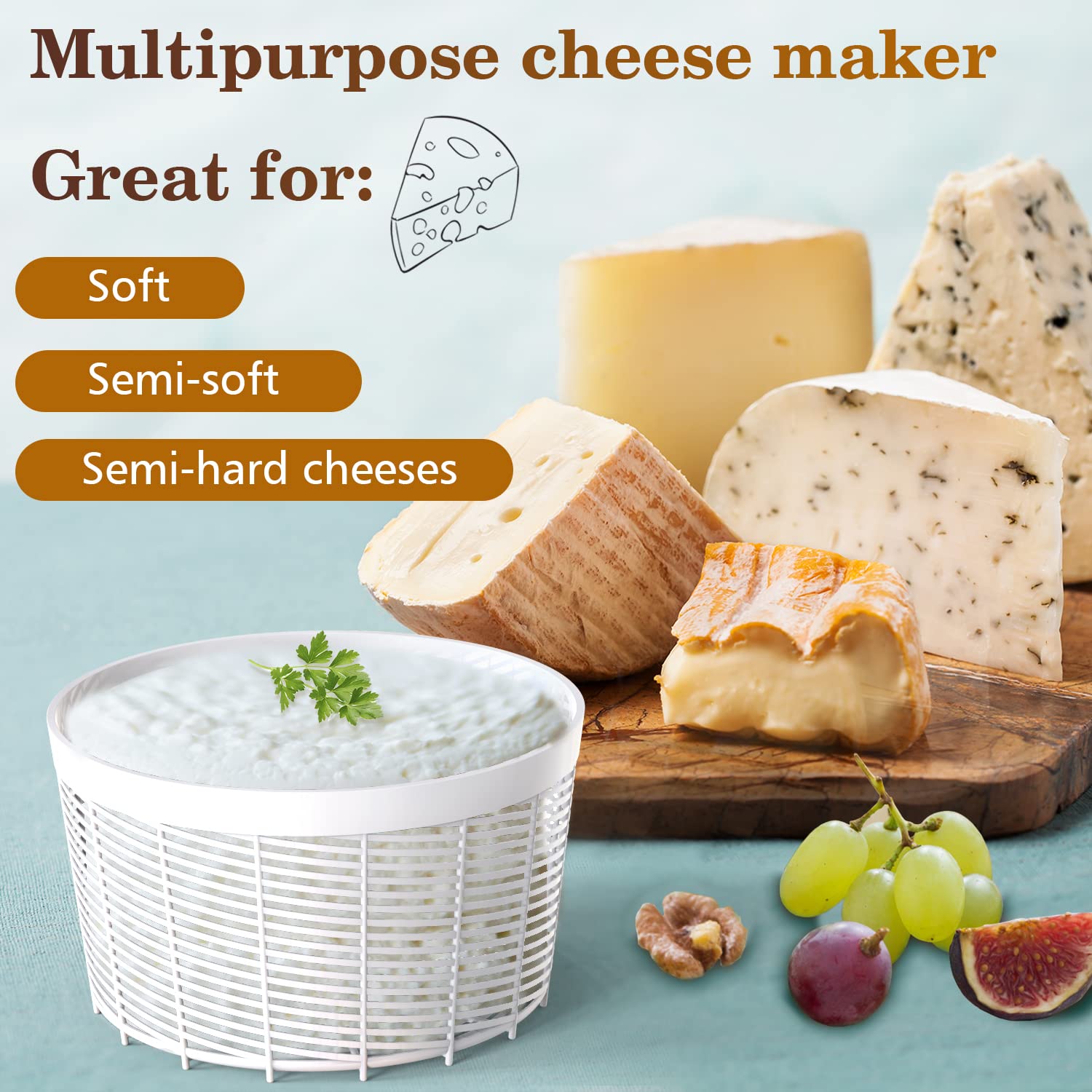 Snapklik.com : Cheese Mold 5 Pcs Cheesemaking Kit - Basic Set For ...