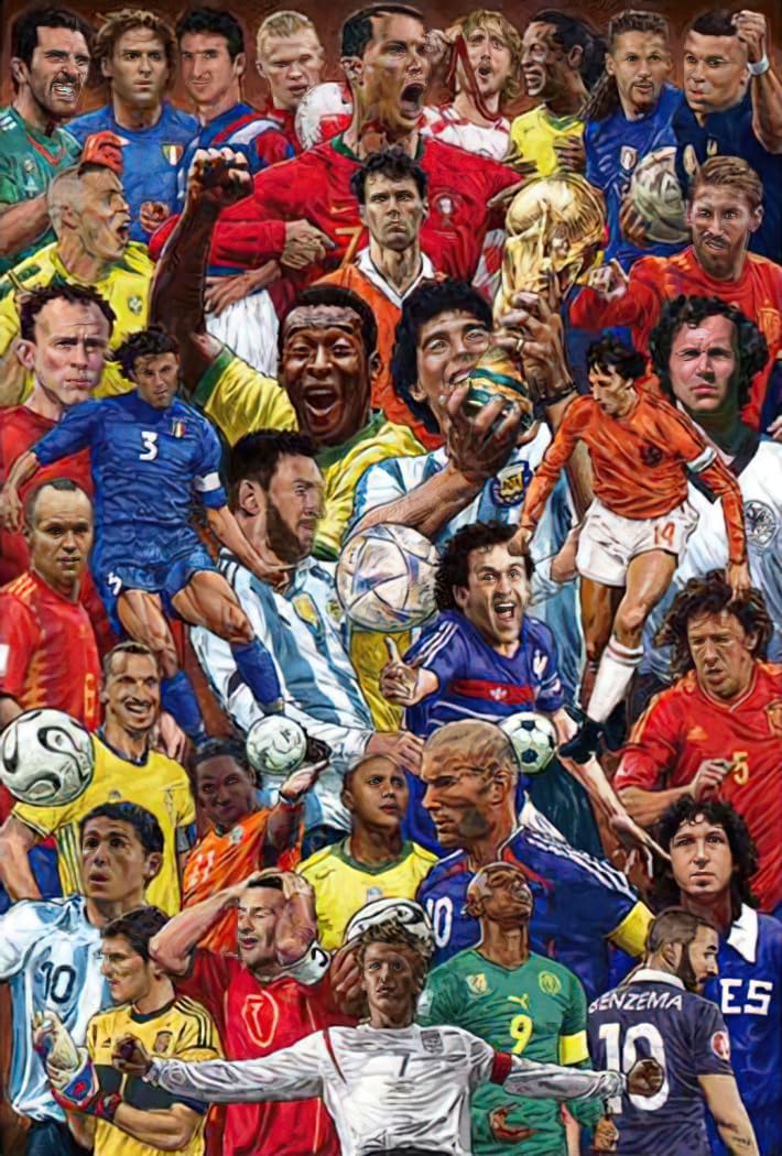 Amazon.com: Soccer Legends - Sports Poster (Famous Soccer Players ...