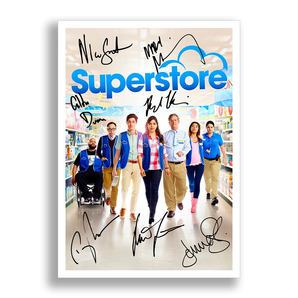 Superstore Cast Signed Autograph A4 Poster Photo Print Tv Show ...