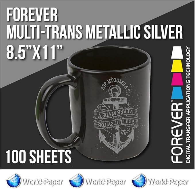 Amazon.com: Forever Multi-Trans (Metallic Silver) Heat Transfer Paper ...