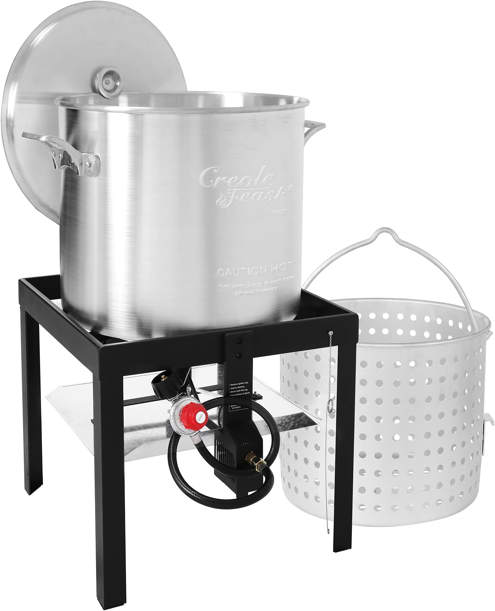 Amazon.com : Enterprises Turkey Deep Fryer Oversized 44 Quart Stainless ...