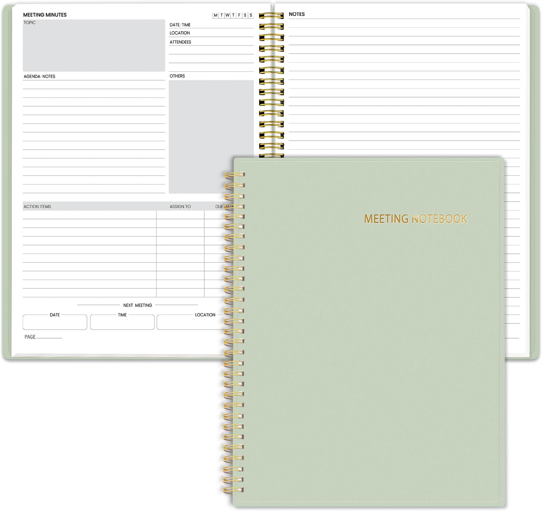 Amazon.com : SUNEE Half Meeting Half Note - 8.5"x11" Professional ...