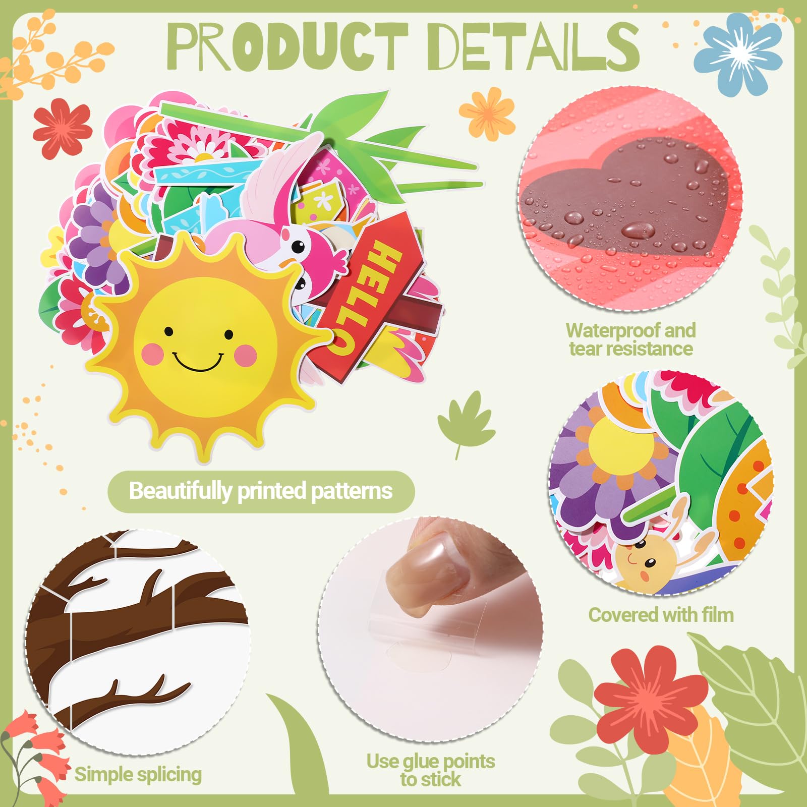 Snapklik.com : 161 Pcs Spring Bulletin Board Decorations Spring ...