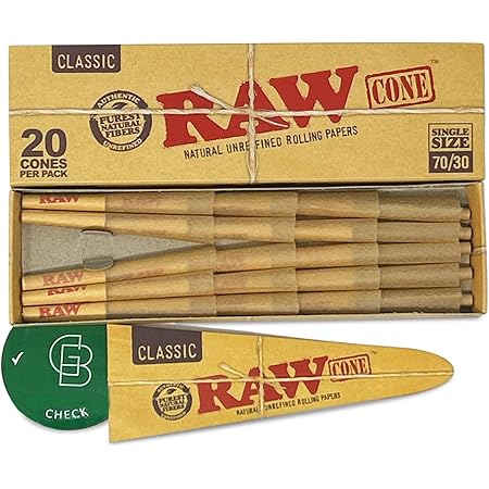 Amazon.com: RAW Cones 70/24 Sized | 50 Pack | Tiny Sized RAW Pre Rolled ...