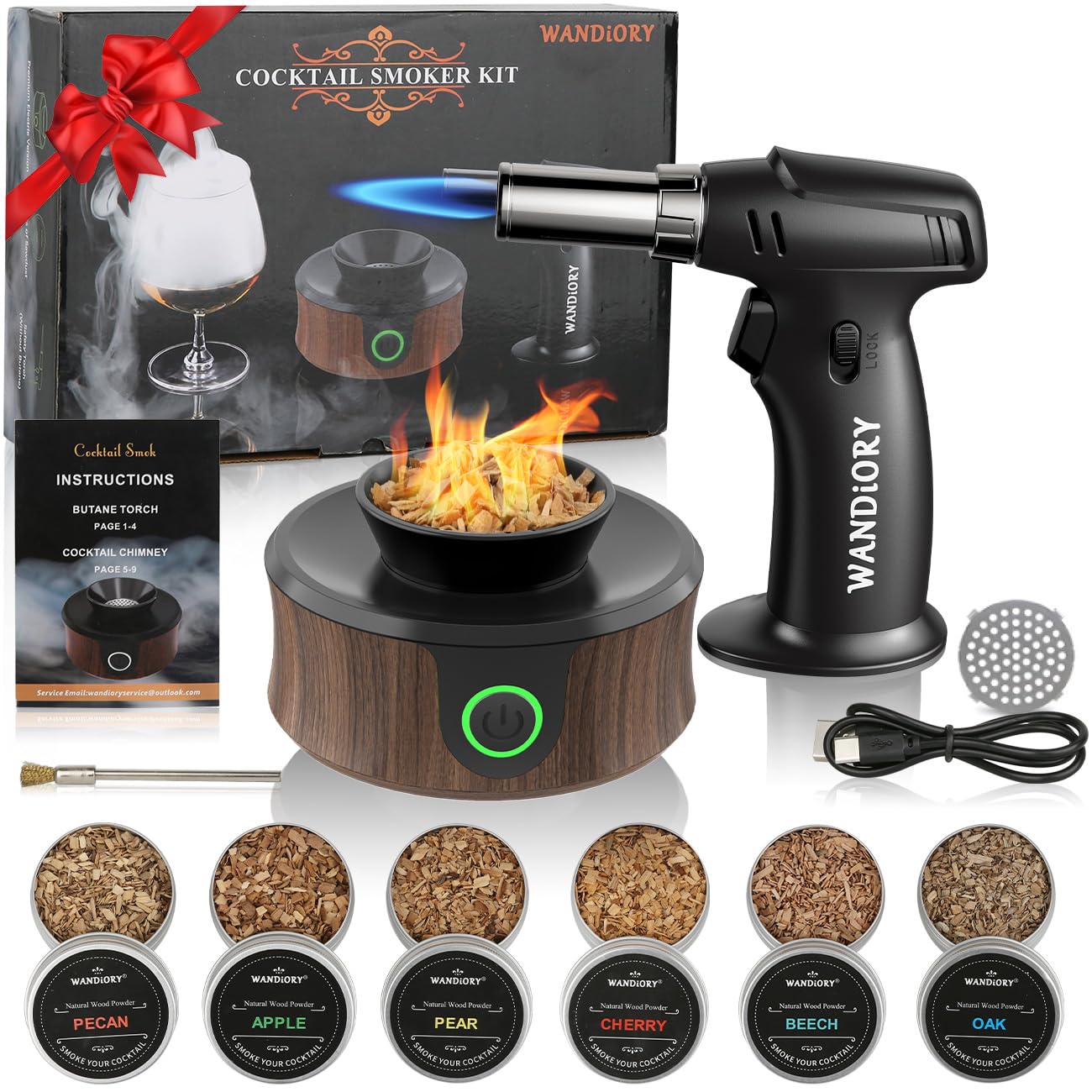 Amazon.com : Electric Cocktail Smoker Kit with Torch – Enhance Your ...