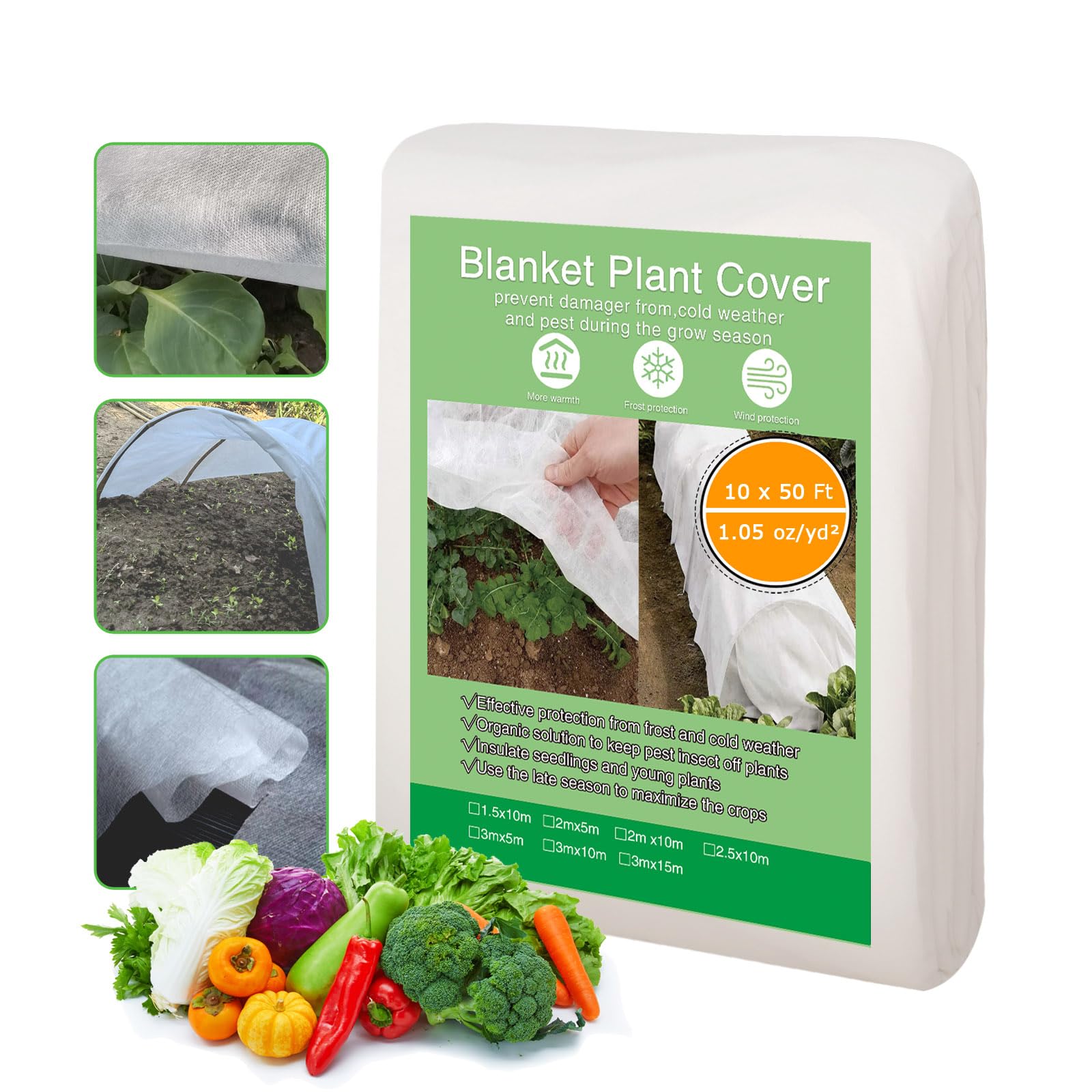 Amazon.com : Kewfut Plant Covers Freeze Protection 10 Ft x 50 Ft ...