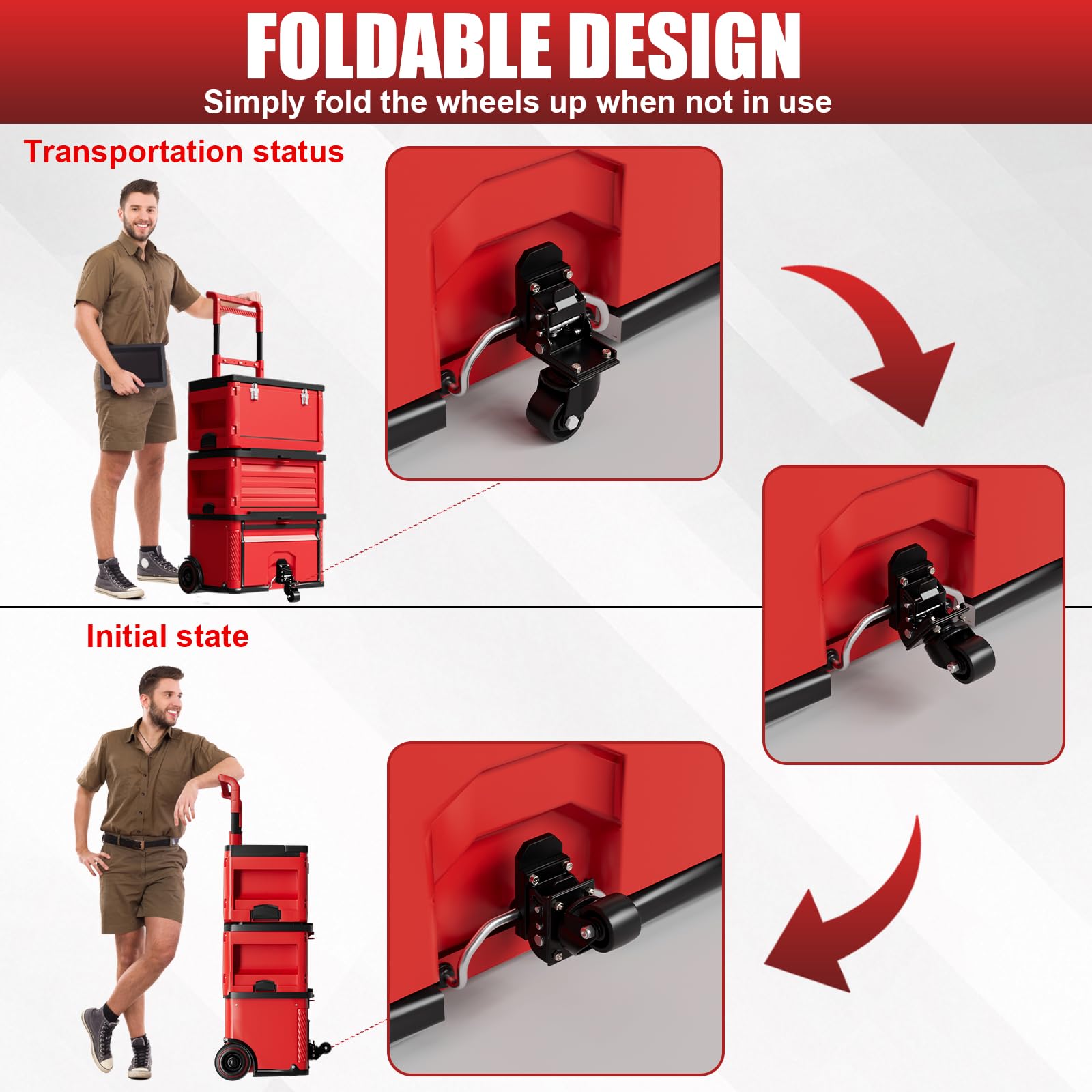 Snapklik.com : Steel Construction Front Wheels, Packout Caster Wheel ...
