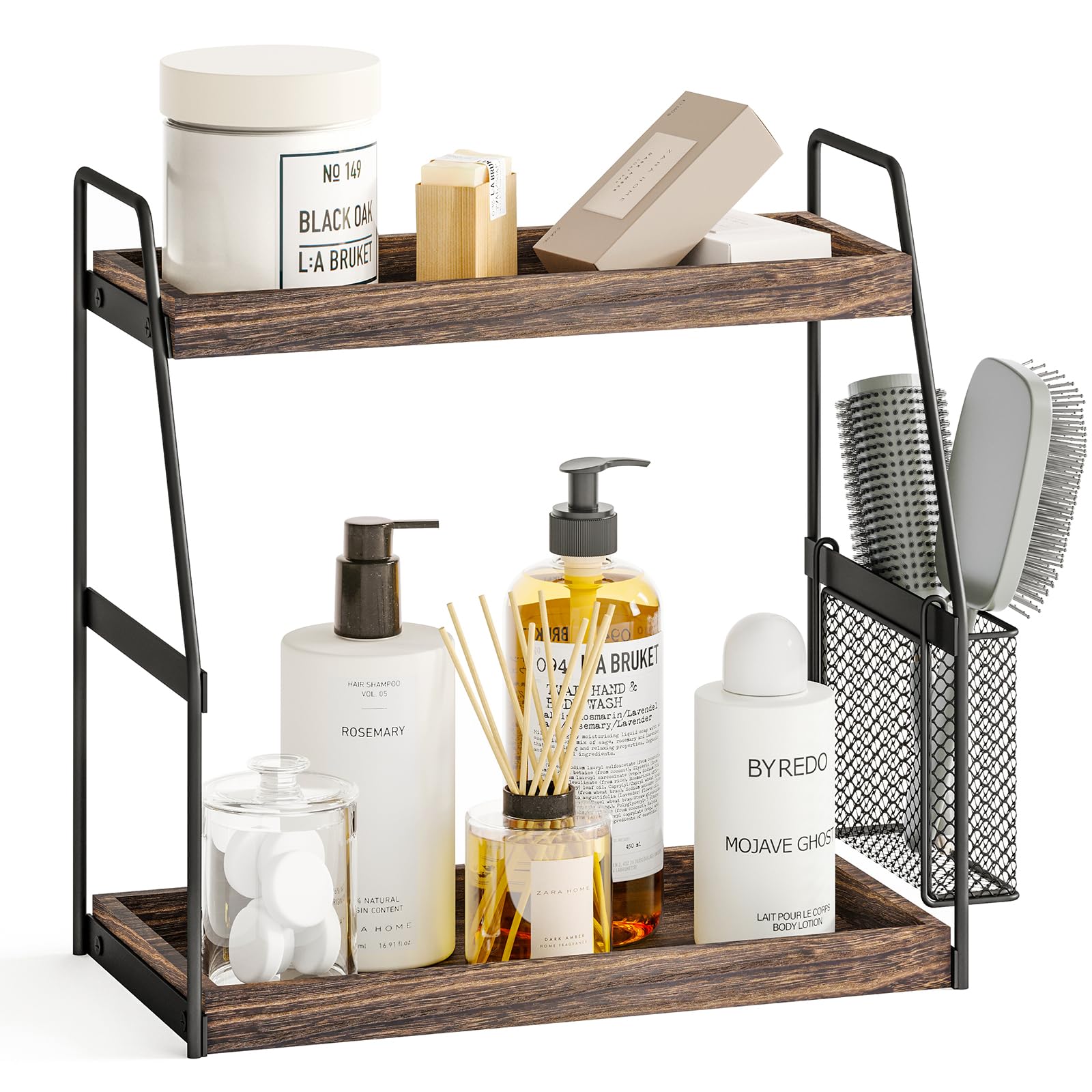 Amazon.com: Fixwal Countertop Organizer for Bathroom, 2-Tier Wood ...