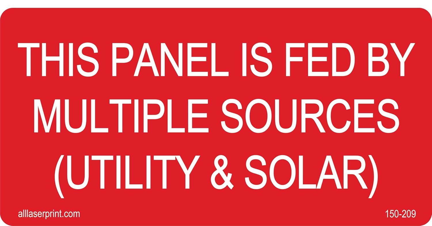 Amazon.com: All Laser Print Photovoltaic Labels for PV Solar System ...