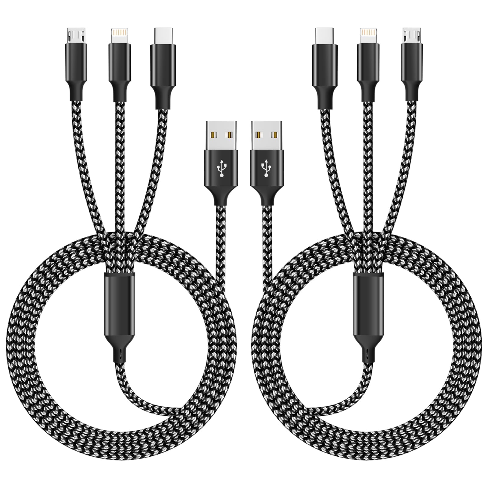 Amazon.com: Firsting Multi Charging Cable(2pack 4ft), 3 in 1 Charging ...