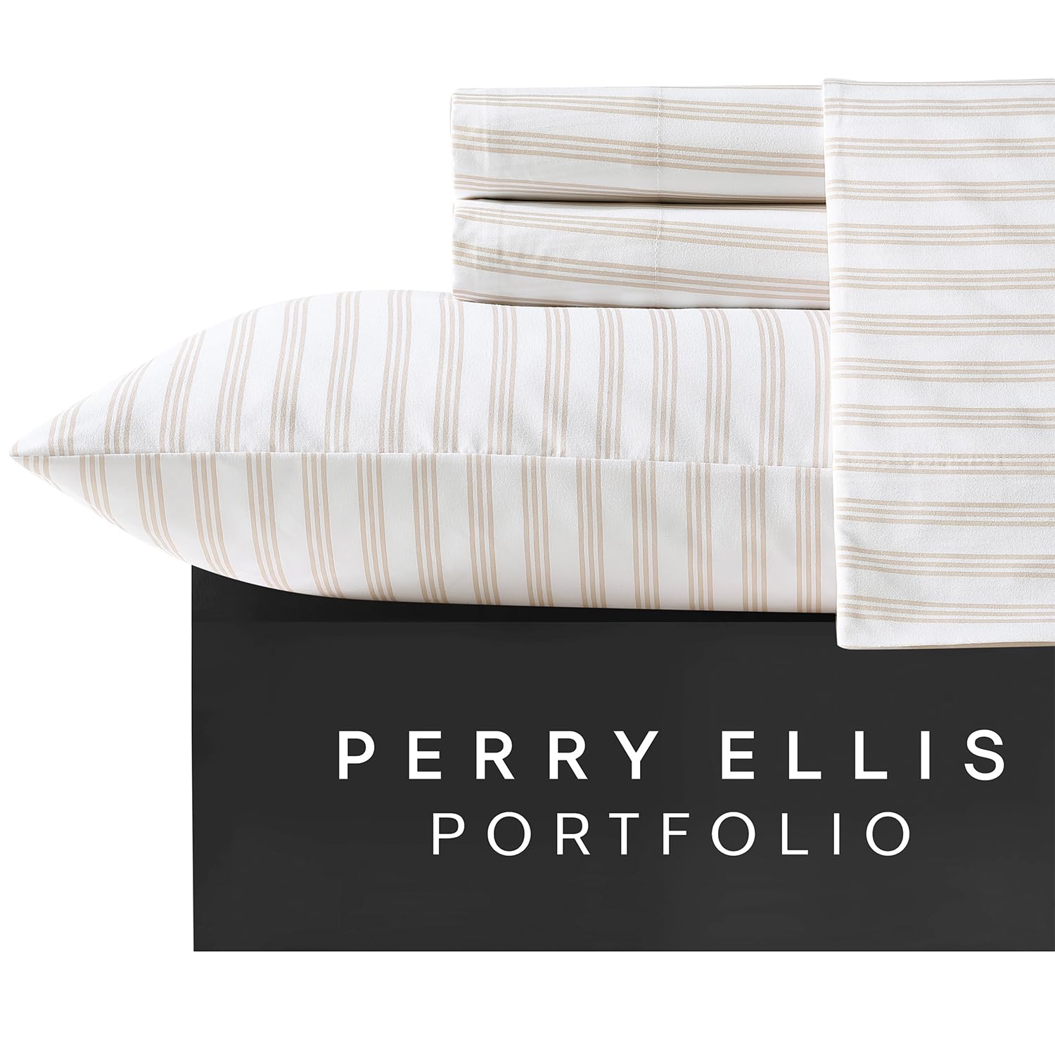 Amazon.com: Perry Ellis Portfolio - Sheet Set, Wrinkle Resistant Bedding with Matching ...