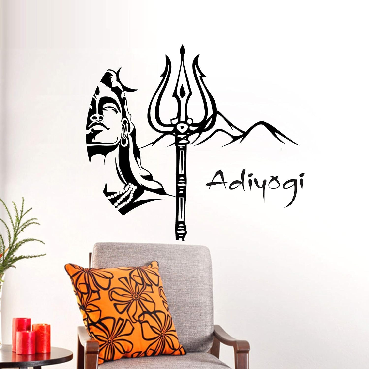 Amazon.com: Ethnic Choice Decoration Adiyogi Shiva Wall Stickers for ...