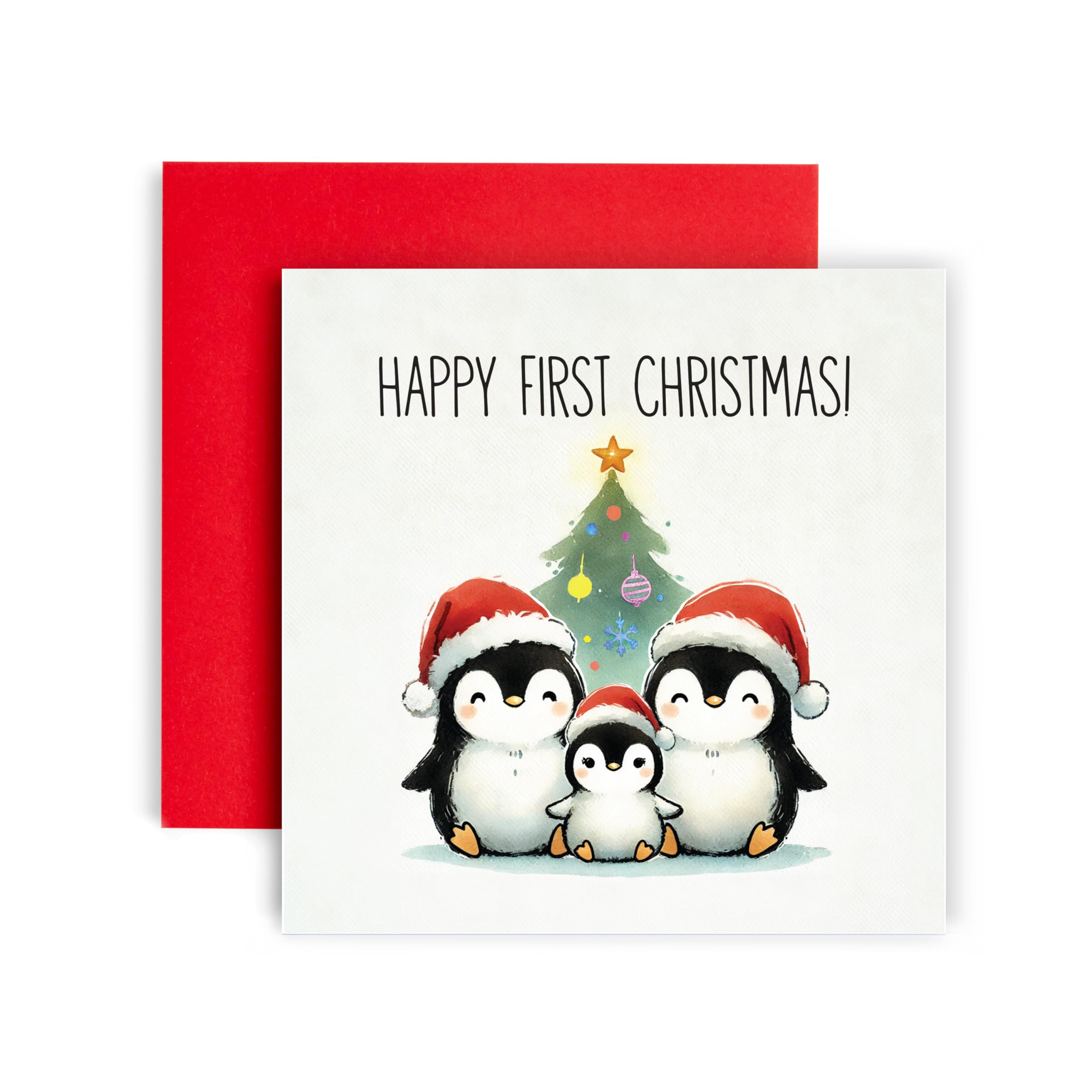 Huxters 1st Christmas Card – Baby's First Christmas - Cute Baby Penguin ...