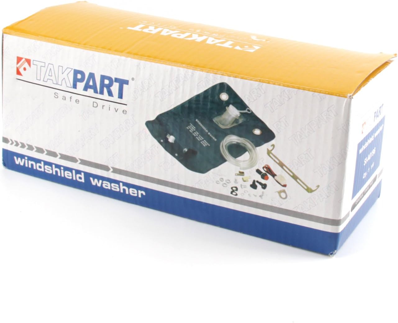 TAKPART 12V Universal Windshield Washer Pump Bag Kit With Jet Button ...