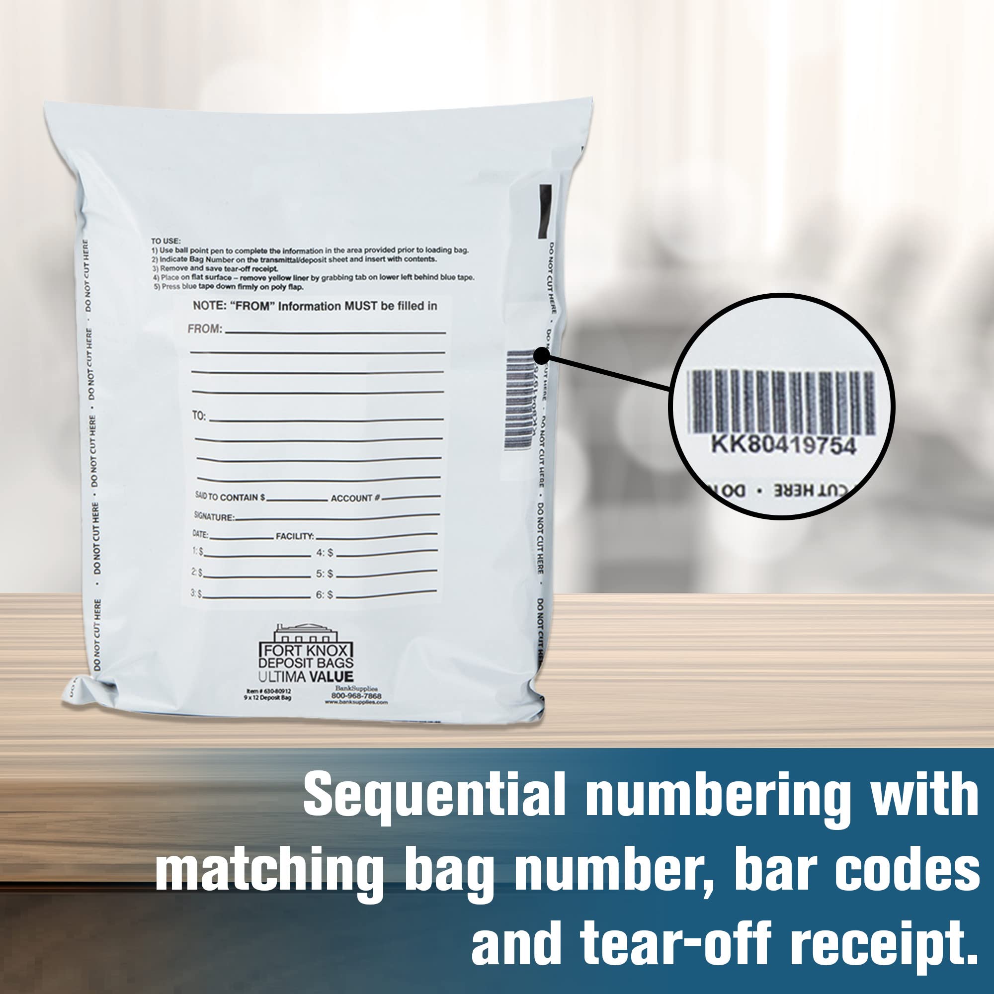 Snapklik.com : Money Deposit Bags 9W X 12H Pack Of 100 Tamper Evident ...