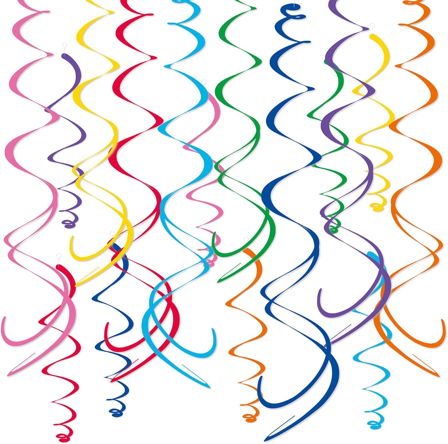 Amazon.com: HonuGoGo 48‑Piece Multi-Color Paper Swirl Decorations ...