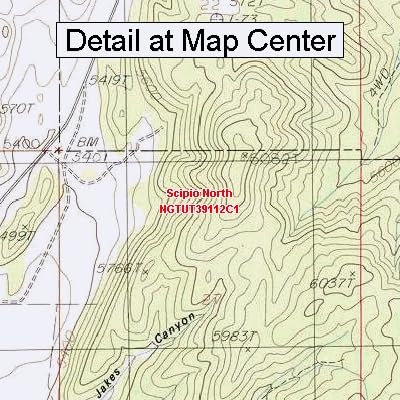 Amazon.com: USGS Topographic Quadrangle Map - Scipio North, Utah ...