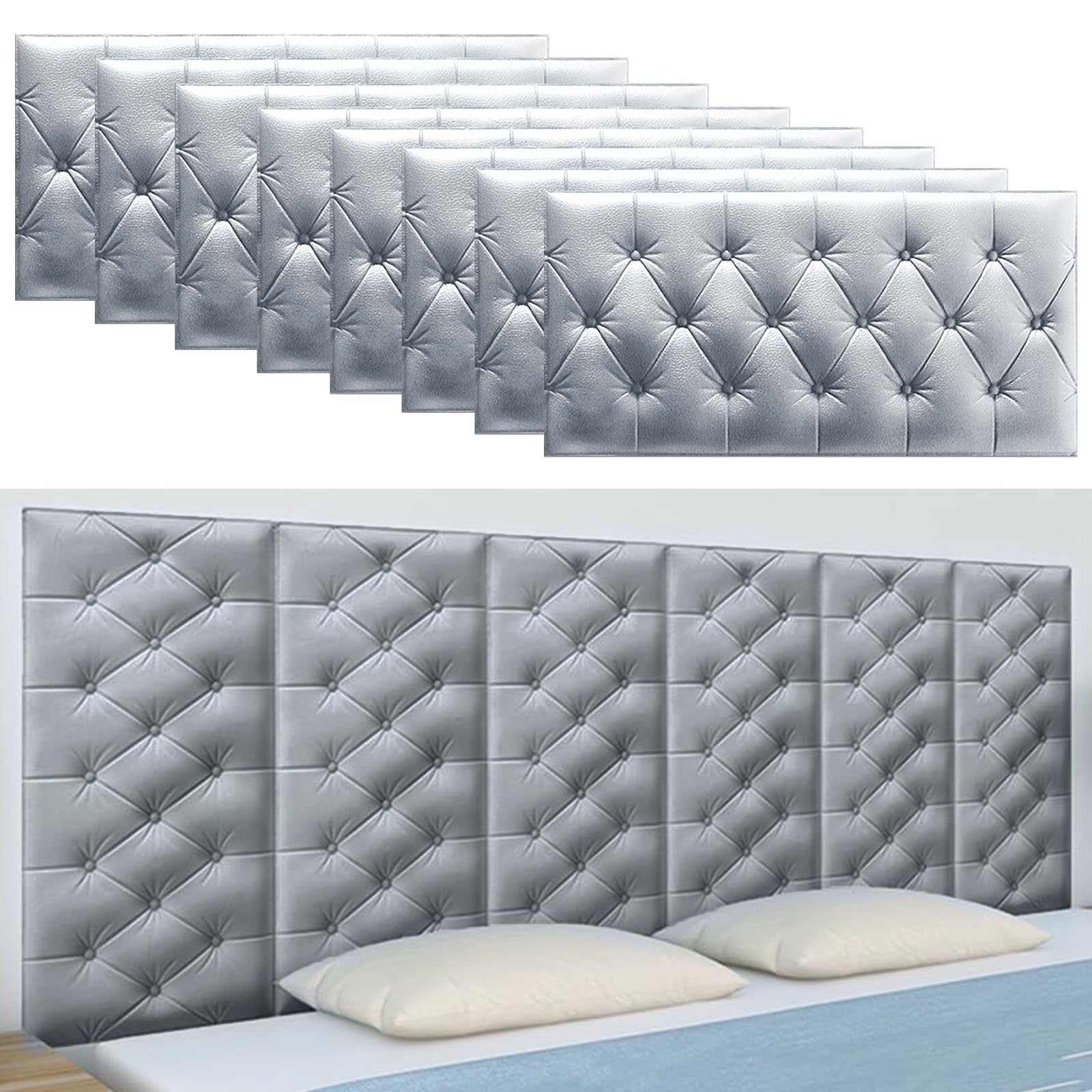 Amazon.com - lsxlkha 3D Anti Collision Wall Padding for Bedroom ...