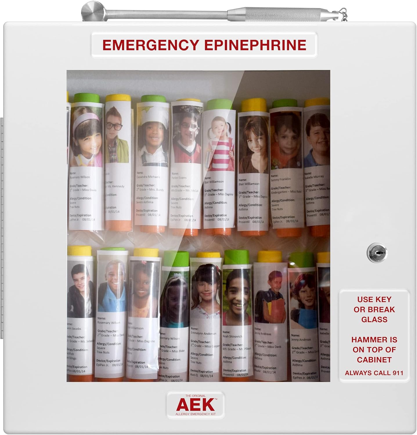 Amazon.com: Allergy Emergency Kit 16-Unit Epinephrine Cabinet for Nurse ...