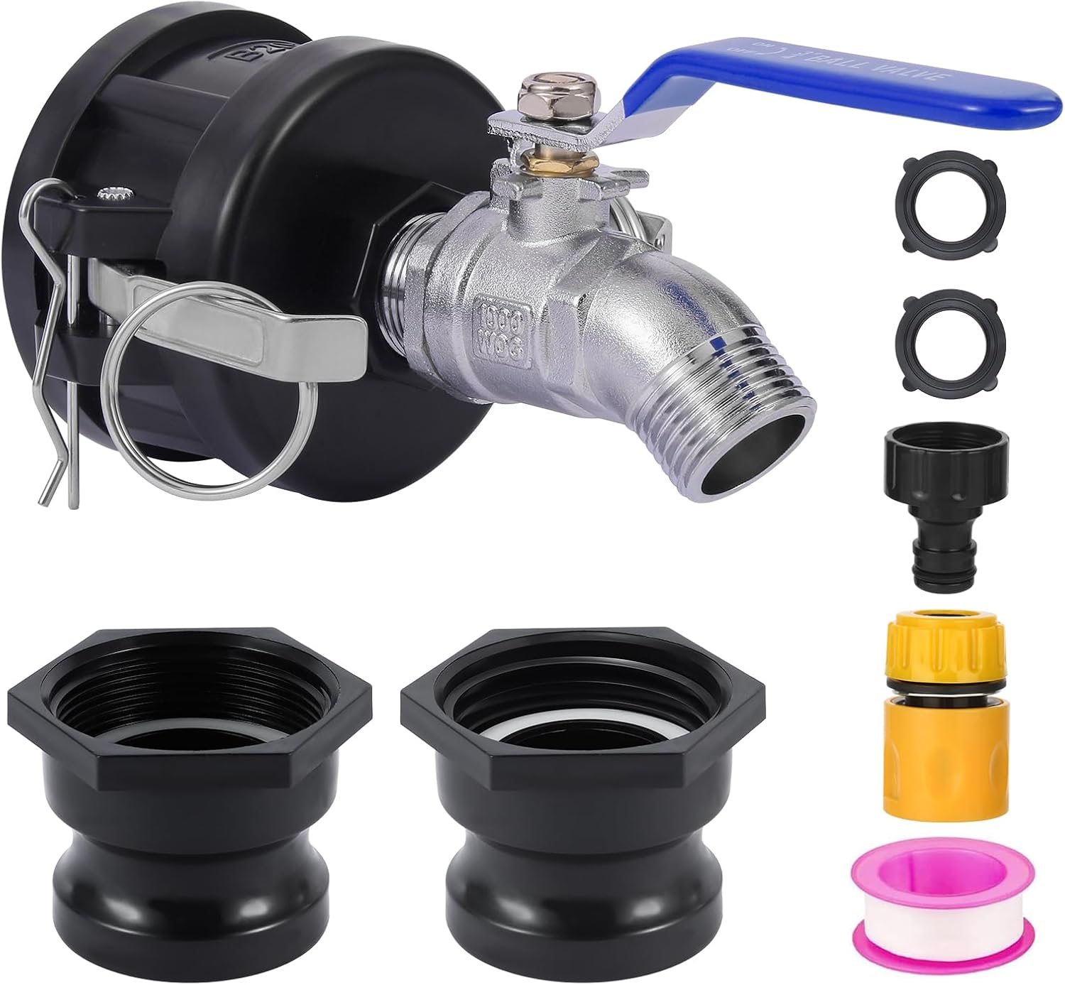 Amazon.com : PeaceCode IBC Tote Hose Adapter, 2" Cam Lock Fittings for ...