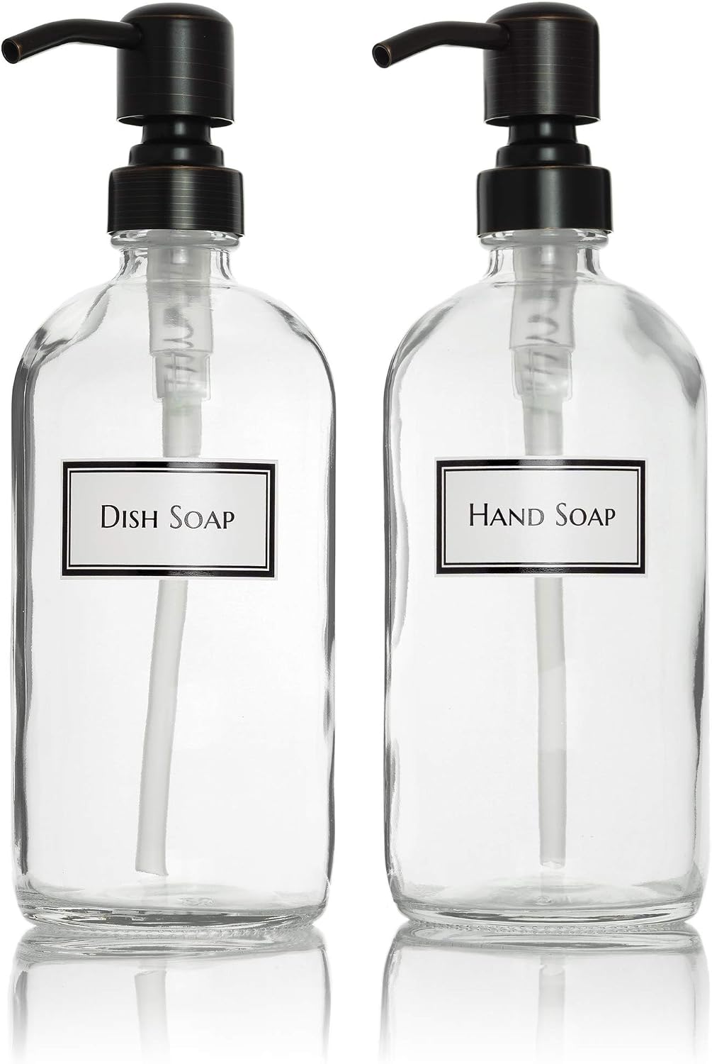Amazon.com: Ceramic Printed Glass Dish Soap and Hand Soap Dispenser Set ...