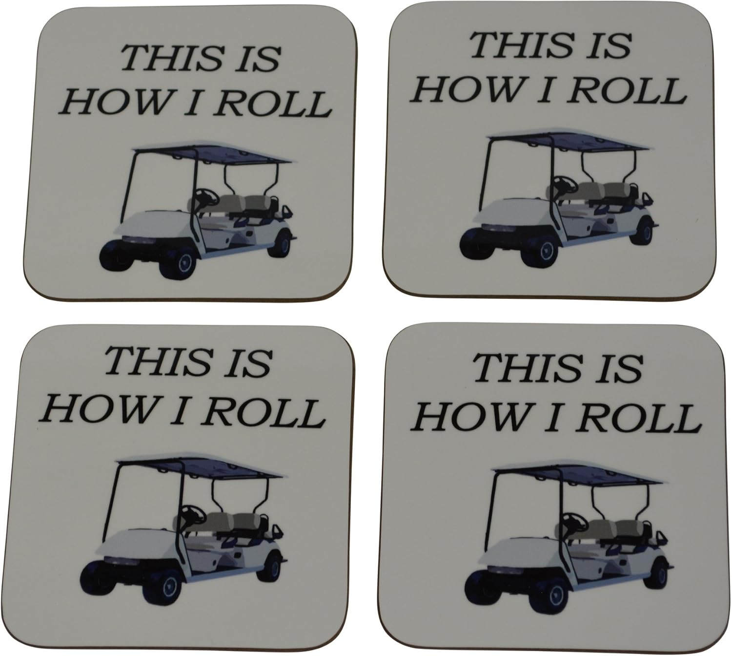 Amazon.com | Rogue River Tactical Funny Golf Drink Coaster Set Gift for ...