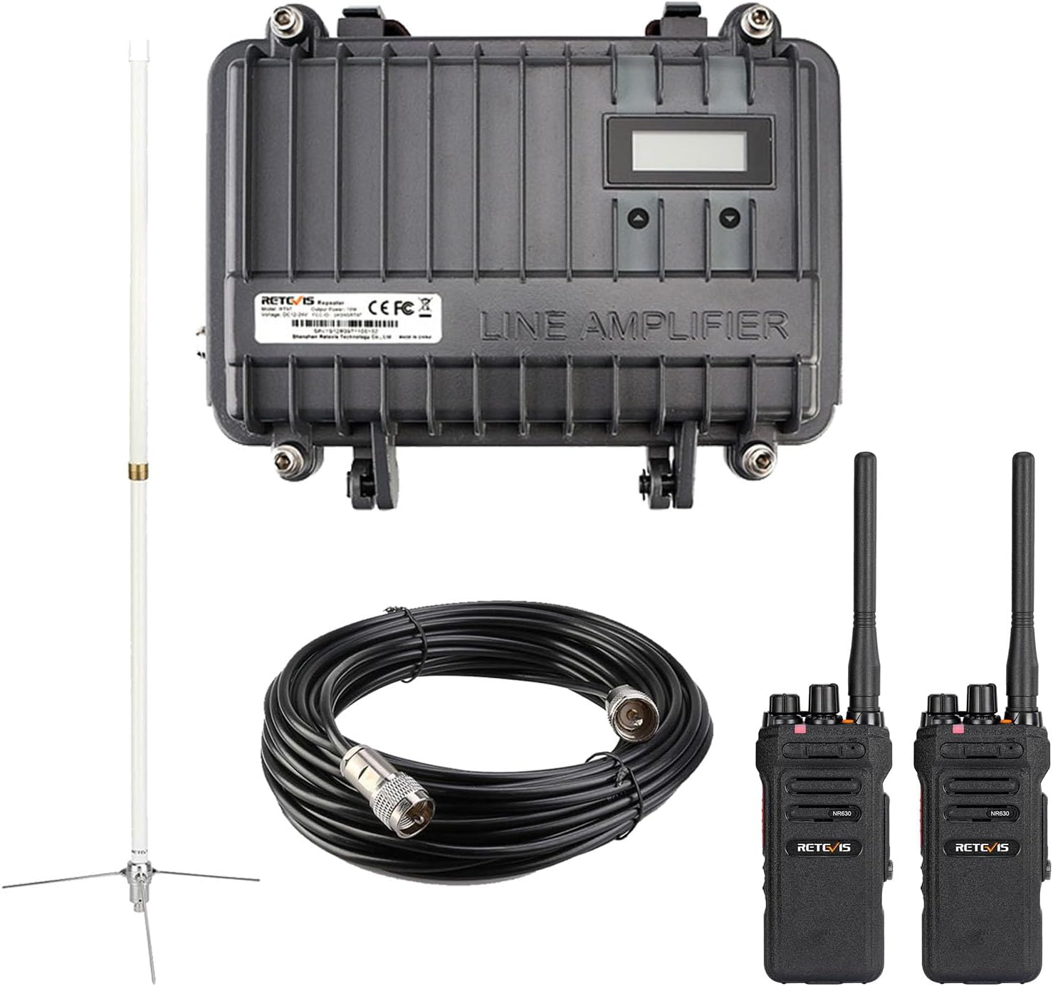 Amazon.com: Retevis RT97 GMRS Repeater Kit, Long Range Full Duplex ...