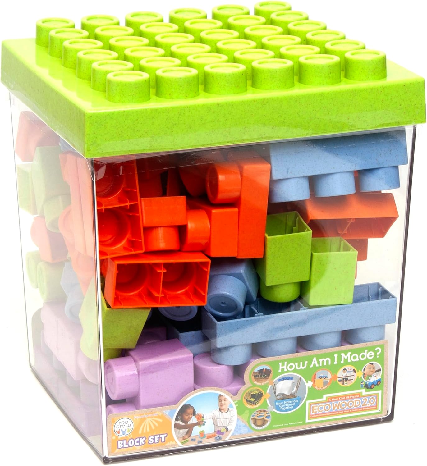 Amazon.com: Boley Roo Crew: Block Set - 75 Pieces - Assorted Lid Color ...