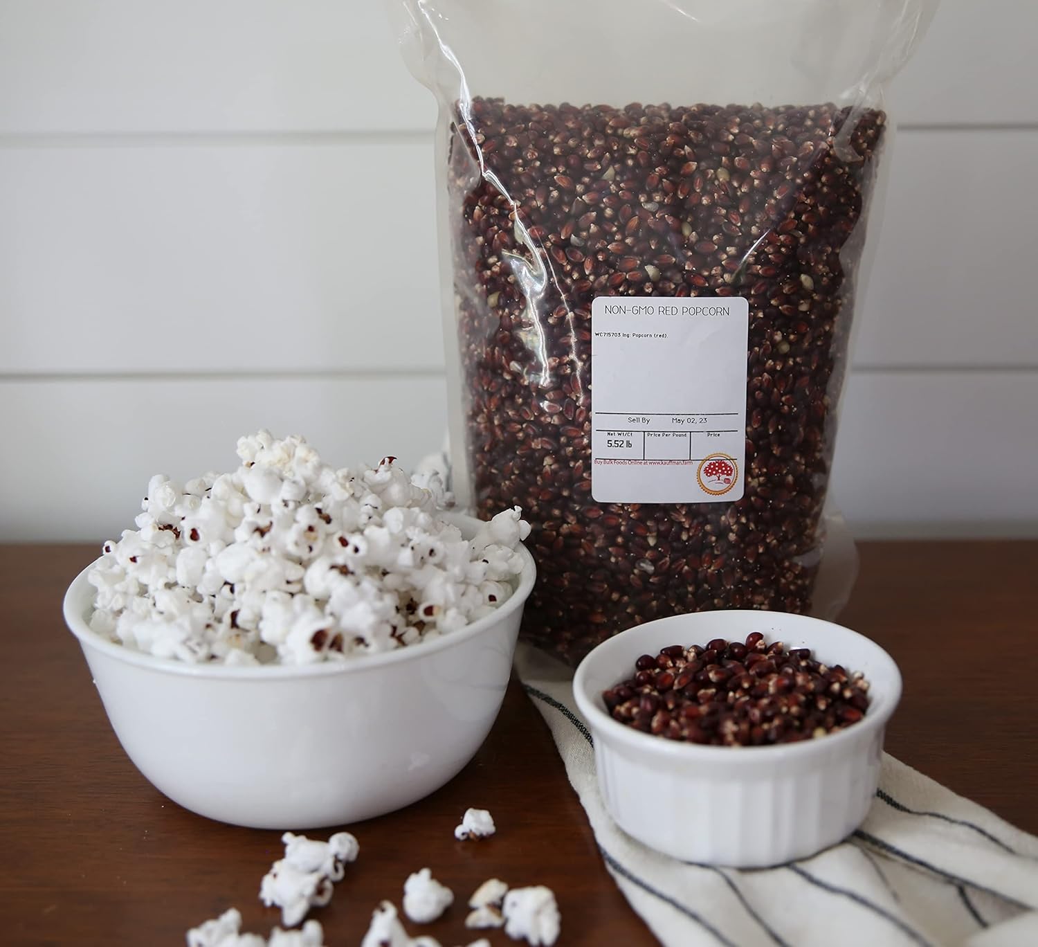 Amazon.com: Kauffman Orchards Red Popcorn Kernels - Non-GMO Pop Corn ...