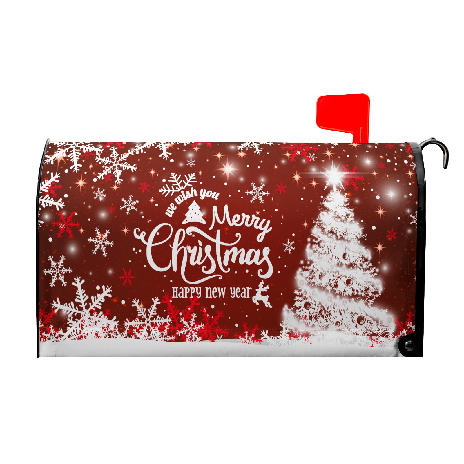 Amazon.com: Merry Christmas Mailbox Covers Christmas Tree Mailbox ...