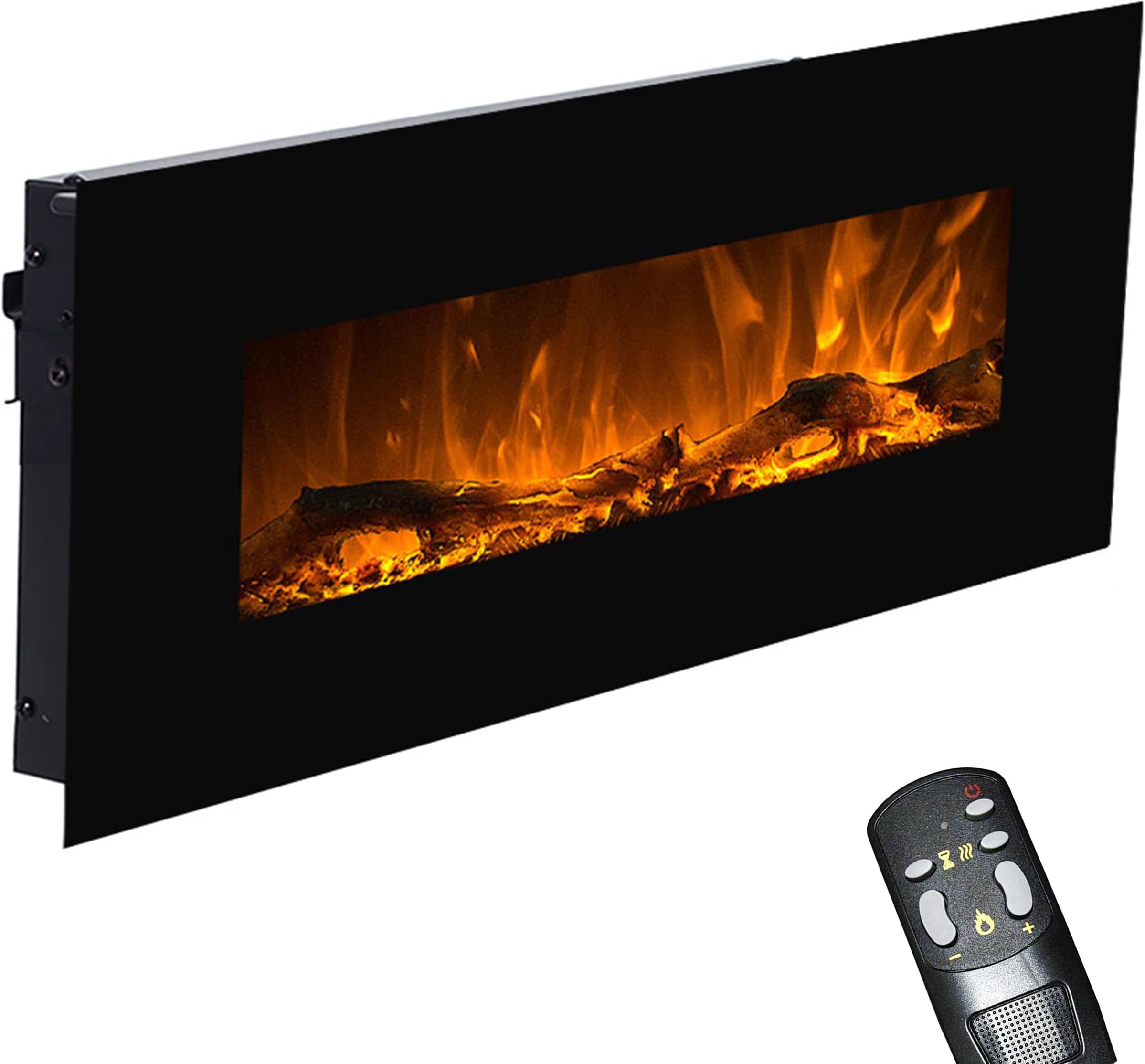 GLOW FIRE Jupiter Curved Elektrokamin, 90 cm breit, Standkamin und ...