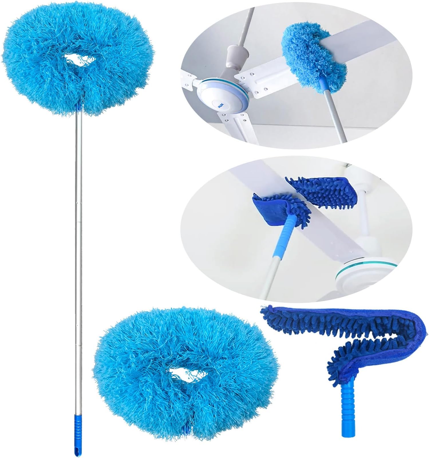 Amazon.com: Qaestfy Ceiling Fan Cleaner Duster with 62.5‘’ Extendable ...