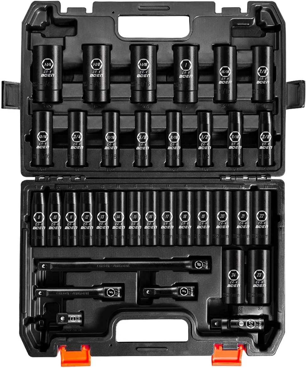 DEWALT Impact Driver Socket Set with Impact Extensions and Drill ...