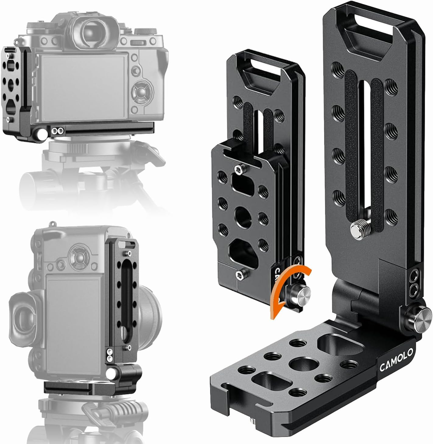 Amazon.com: CAMOLO DSLR Foldable Camera L Bracket Mount,Arca Swiss ...