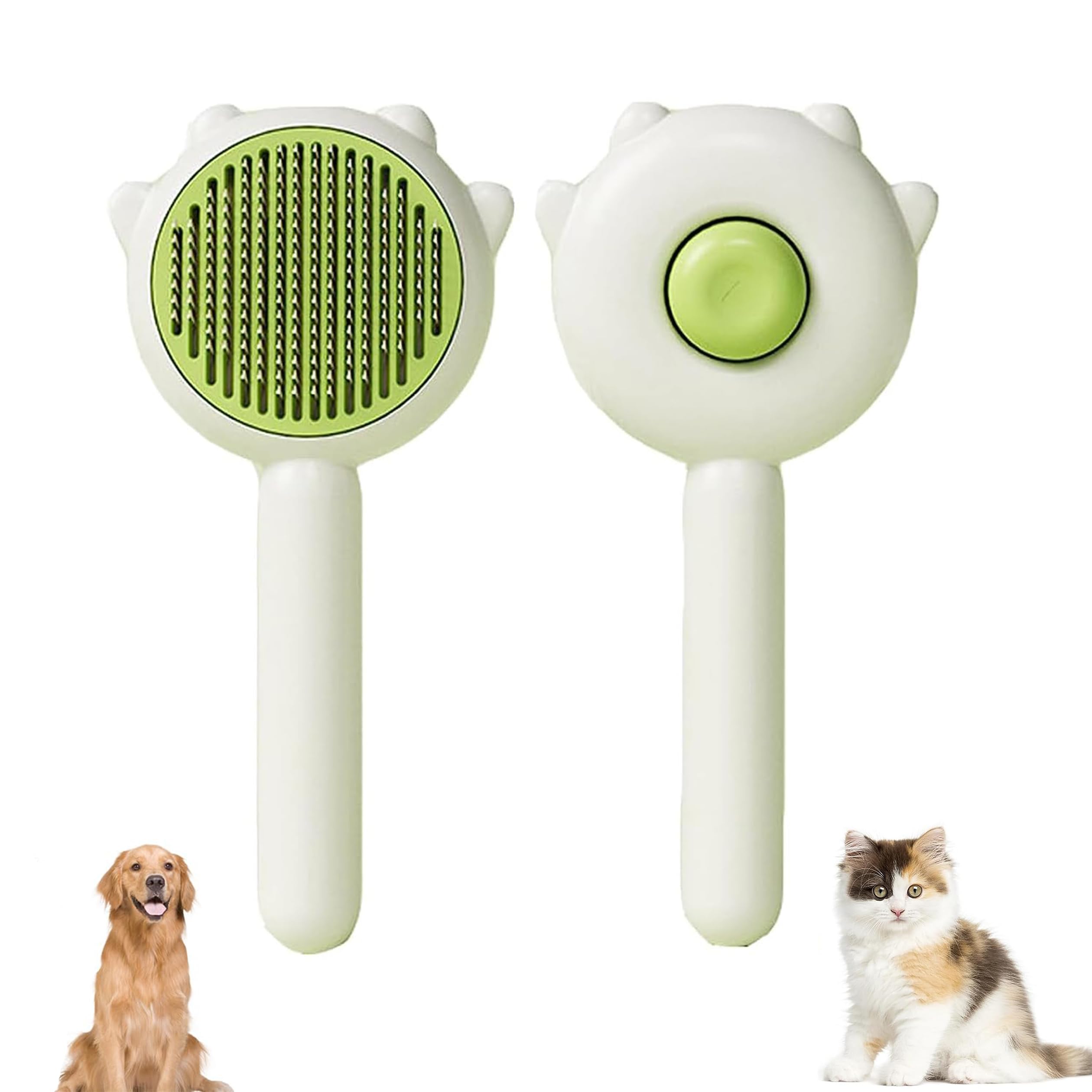 Amazon.com: Magic Self-Cleaning Grooming and Massage Brush for Long ...