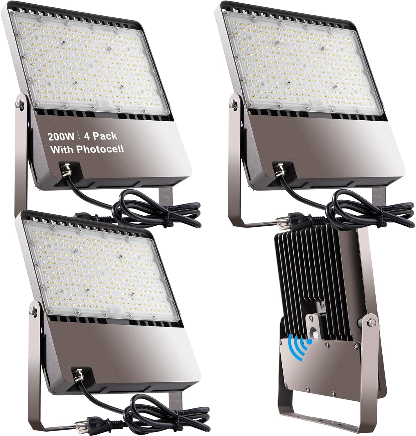 200W LED Flood Light Outdoor 5000K 30000Lm Led Stadium Light with Dusk ...