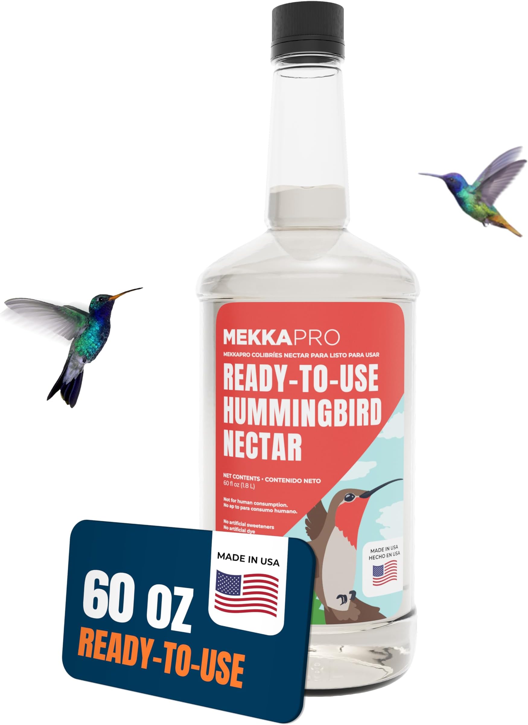 Amazon.com : Natural Springs Hummingbird Nectar Ready to Use Food, 64 ...