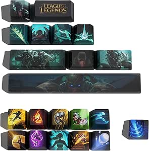 Gatokit LOL Champion Skill and Summoner Spell Keycaps Set, League of ...