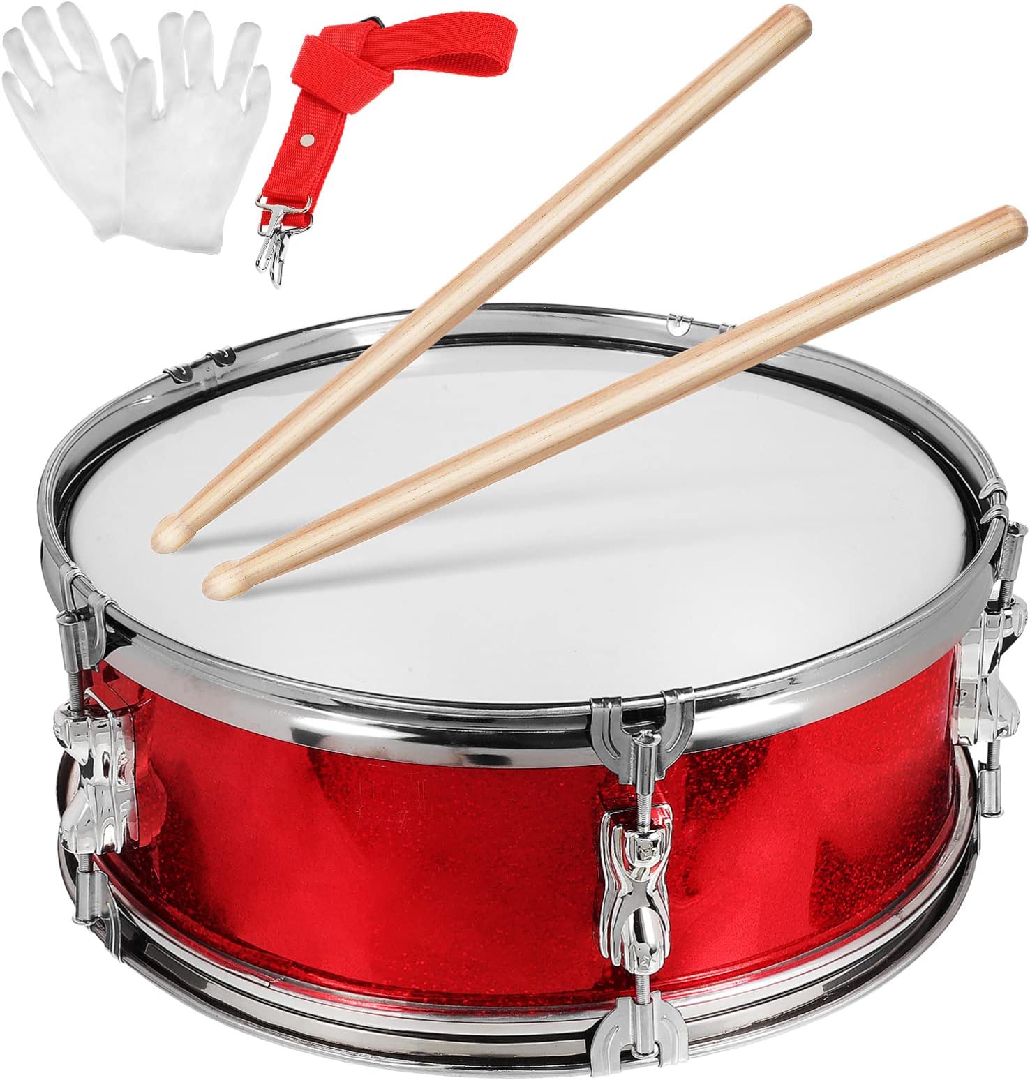 Amazon.com: Milisten 13-Inch Marching Drum Set with Wooden Mallet ...
