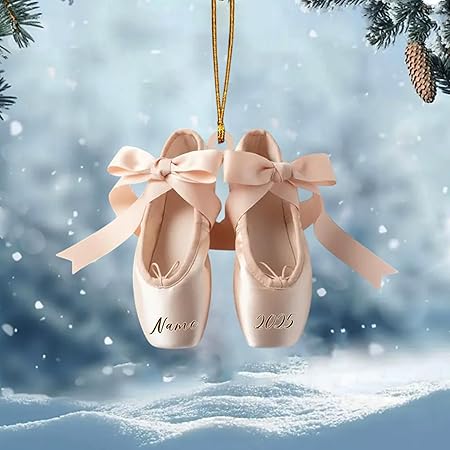 Amazon.com: FAMITRENDZ Personalized Ballet Shoes Christmas Ornament ...