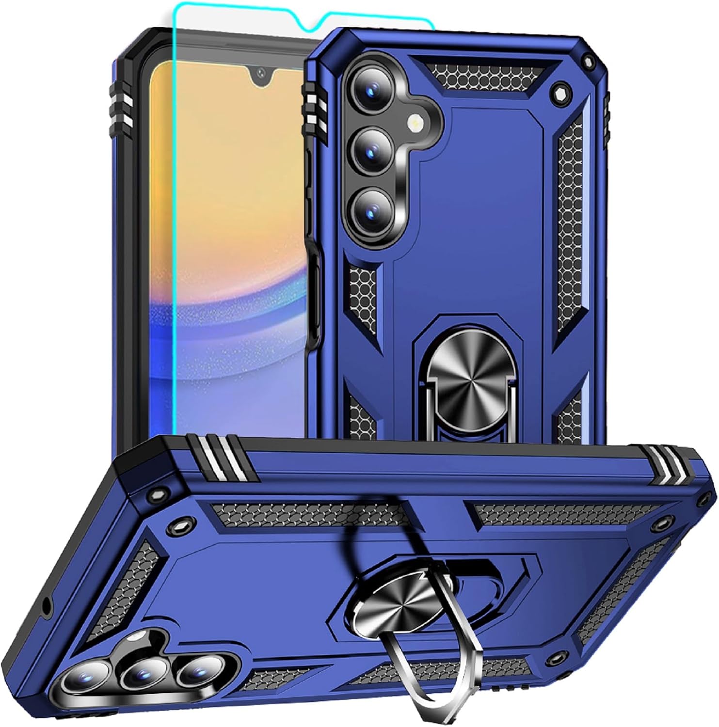 for Samsung Galaxy A15 5G Case with HD Screen Protector : Military ...