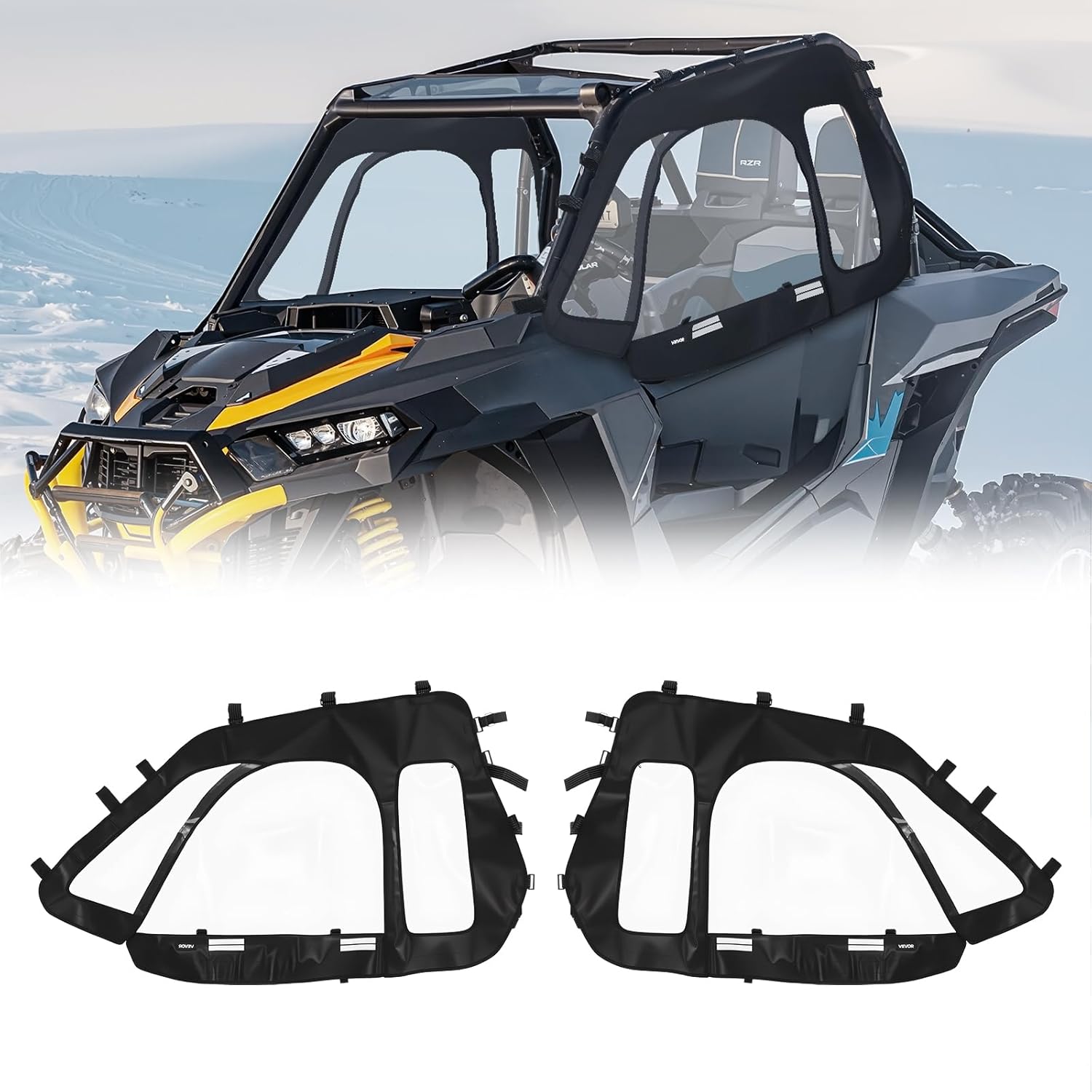 Amazon.com: VEVOR Cab Enclosure Upper Doors, Compatible with Polaris ...