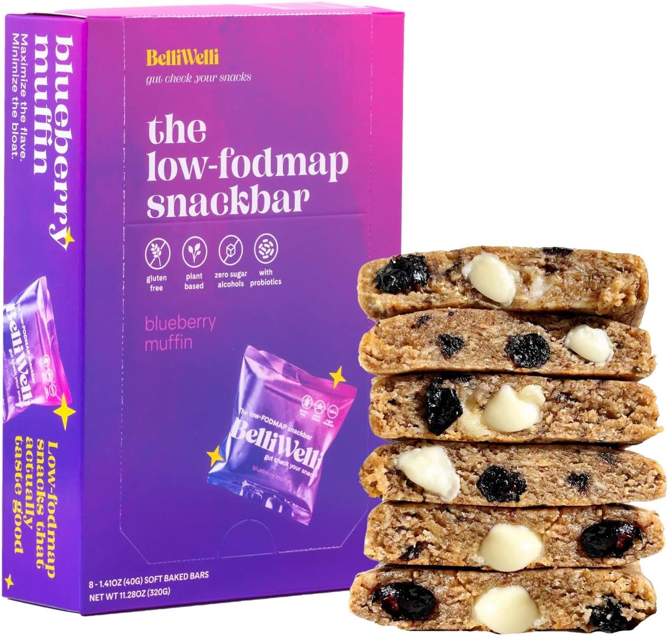 Amazon.com: Belliwelli Soft Baked Probiotic Snack Bar | Gluten-Free ...