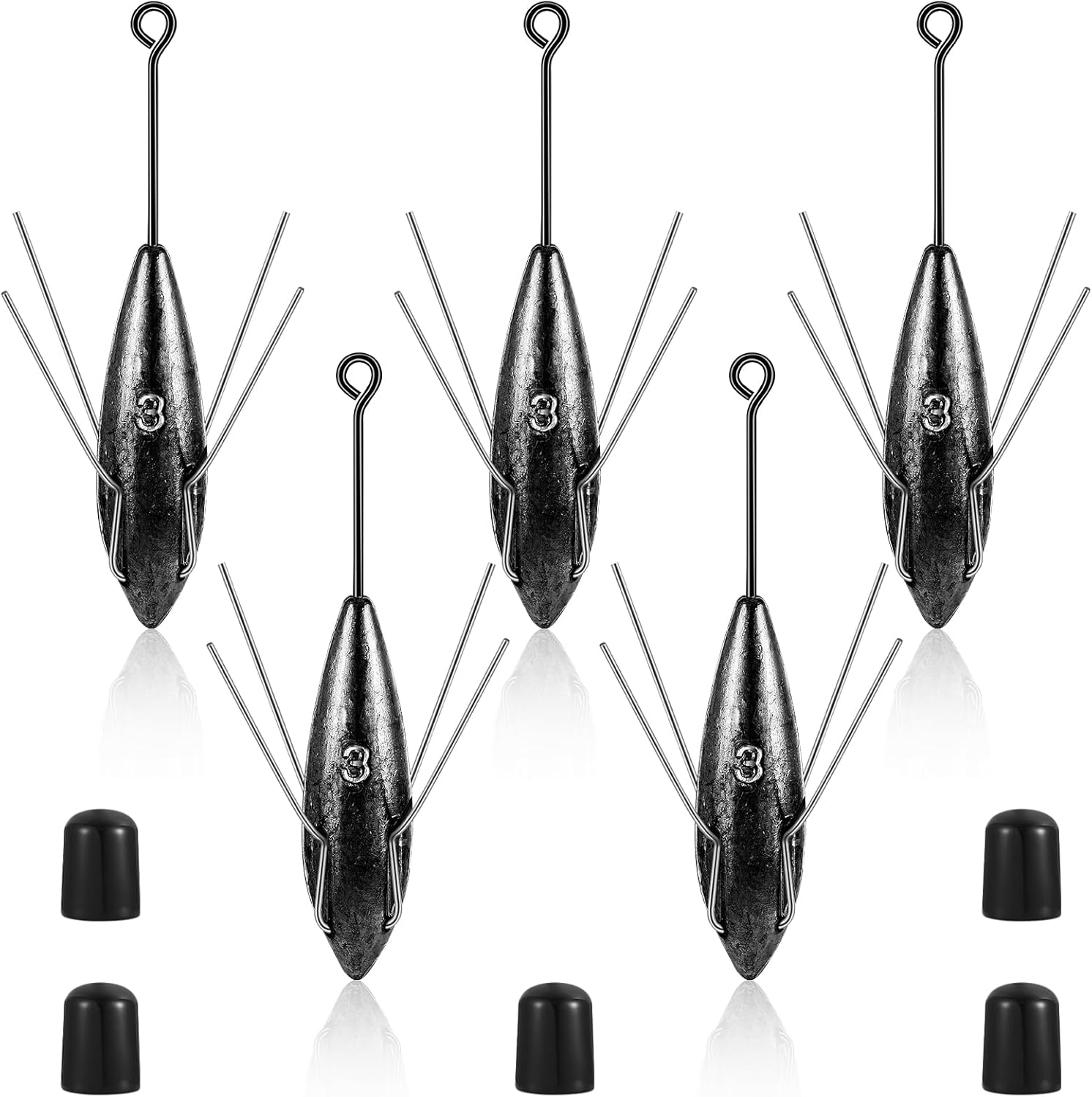 Therwen 5 Pcs Sputnik Sinker Fishing Equipment Long Tail Fishing ...