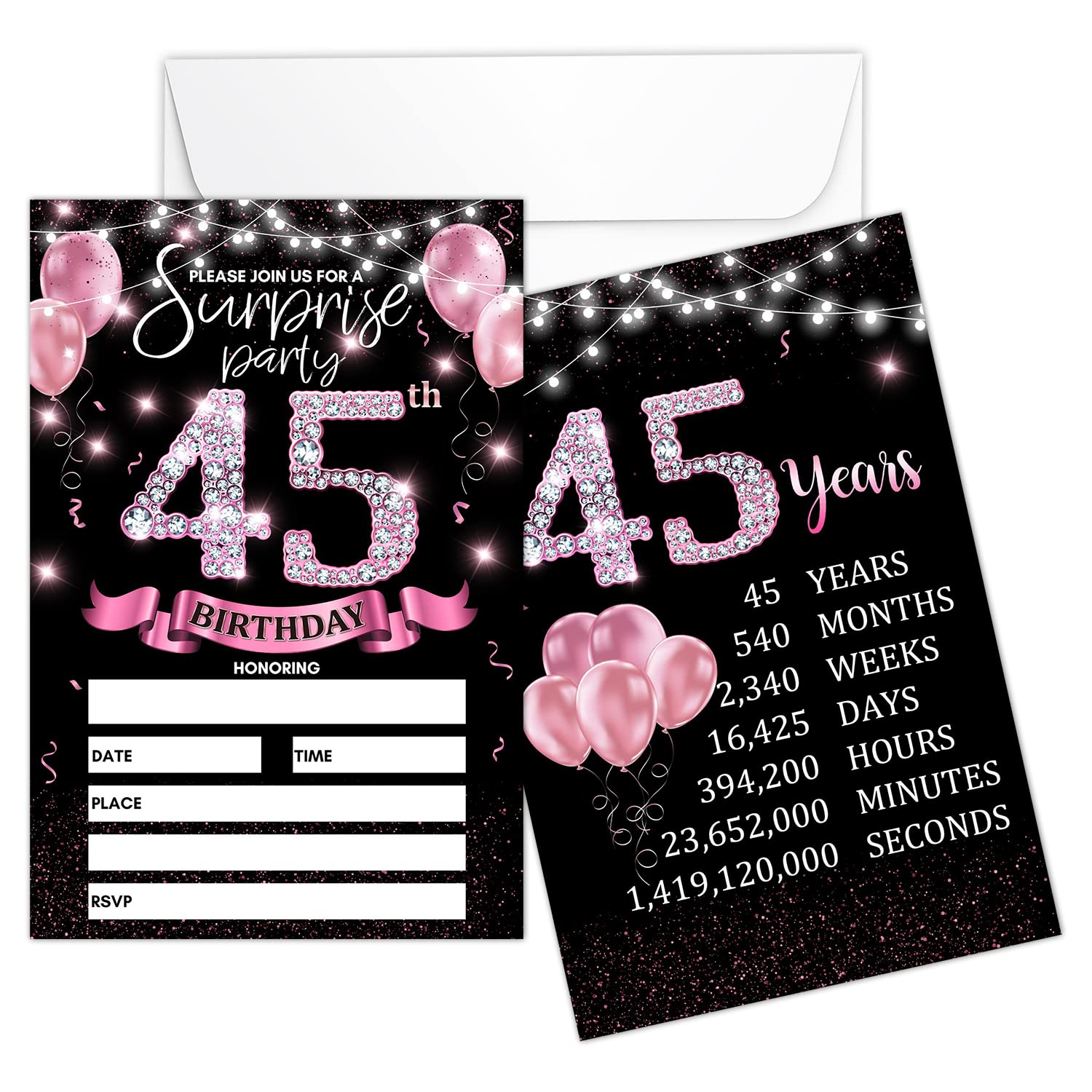 45th Birthday Invitation Samples