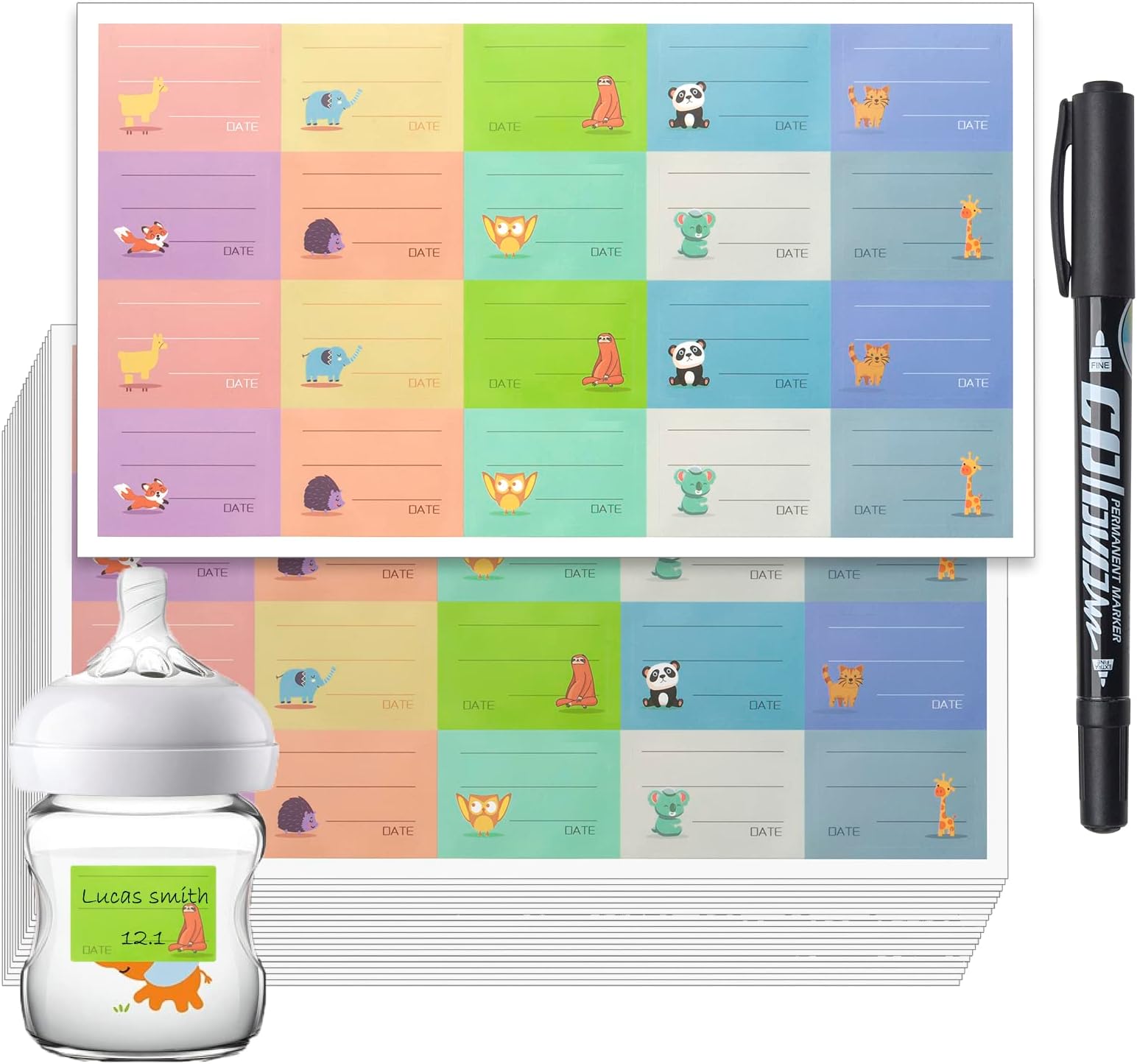 Amazon.com : Baby Bottle Waterproof Labels - Great for Daycare : Baby ...