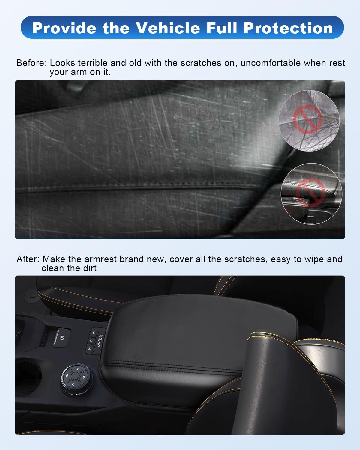 CDEFG for 2024 Ford Ranger Armrest Cover for 2024 Philippines | Ubuy